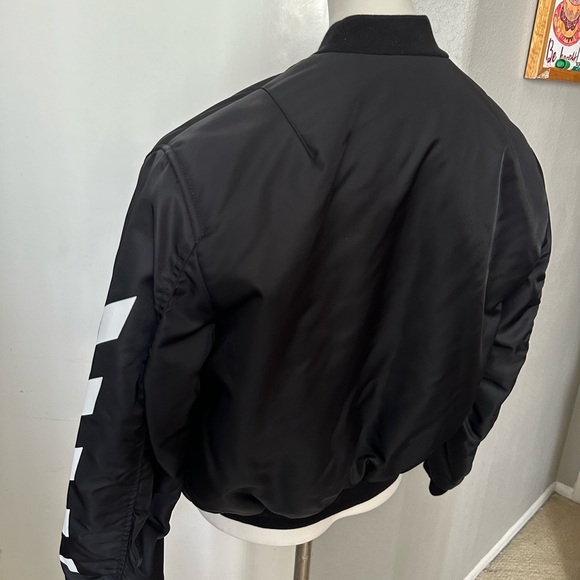 Off-White | Jackets & Coats | Nwt Offwhite Helvetica Diagonal Nylon ...